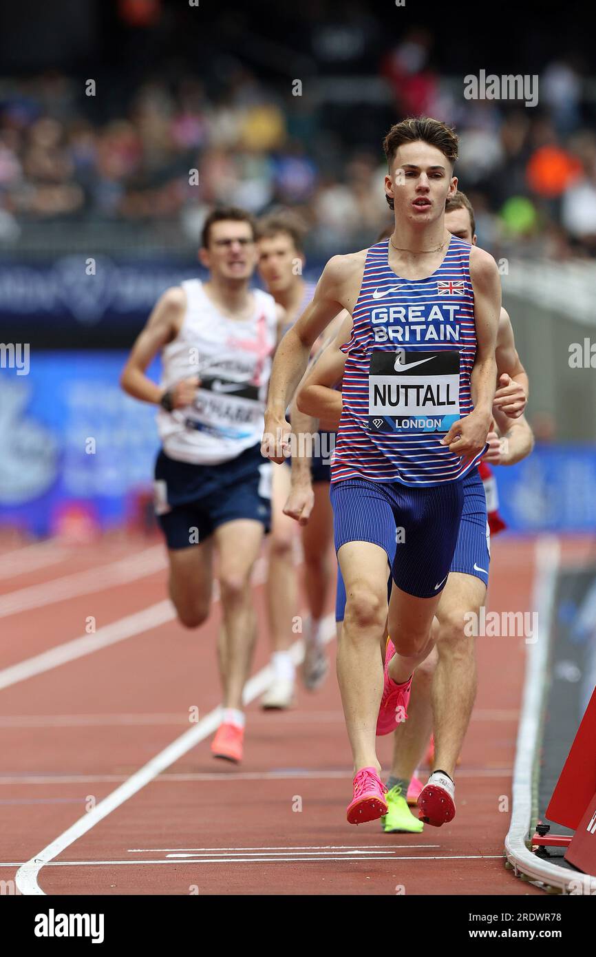 Luke Nuttall in the 1500m in the Wanda Diamond League at the London ...