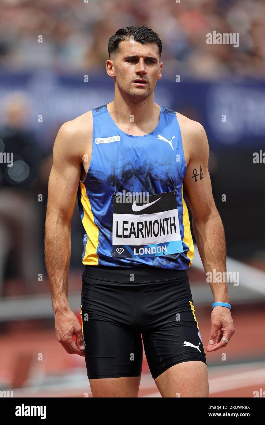 Guy LEARMONTH prior to start of the 800m in the Wanda Diamond League at ...