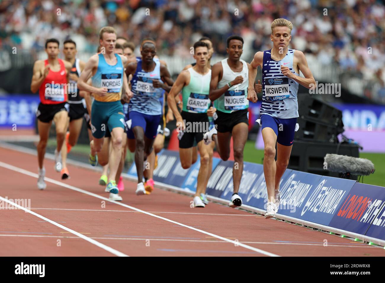 The leading group in the 1500m in the Wanda Diamond League at the ...