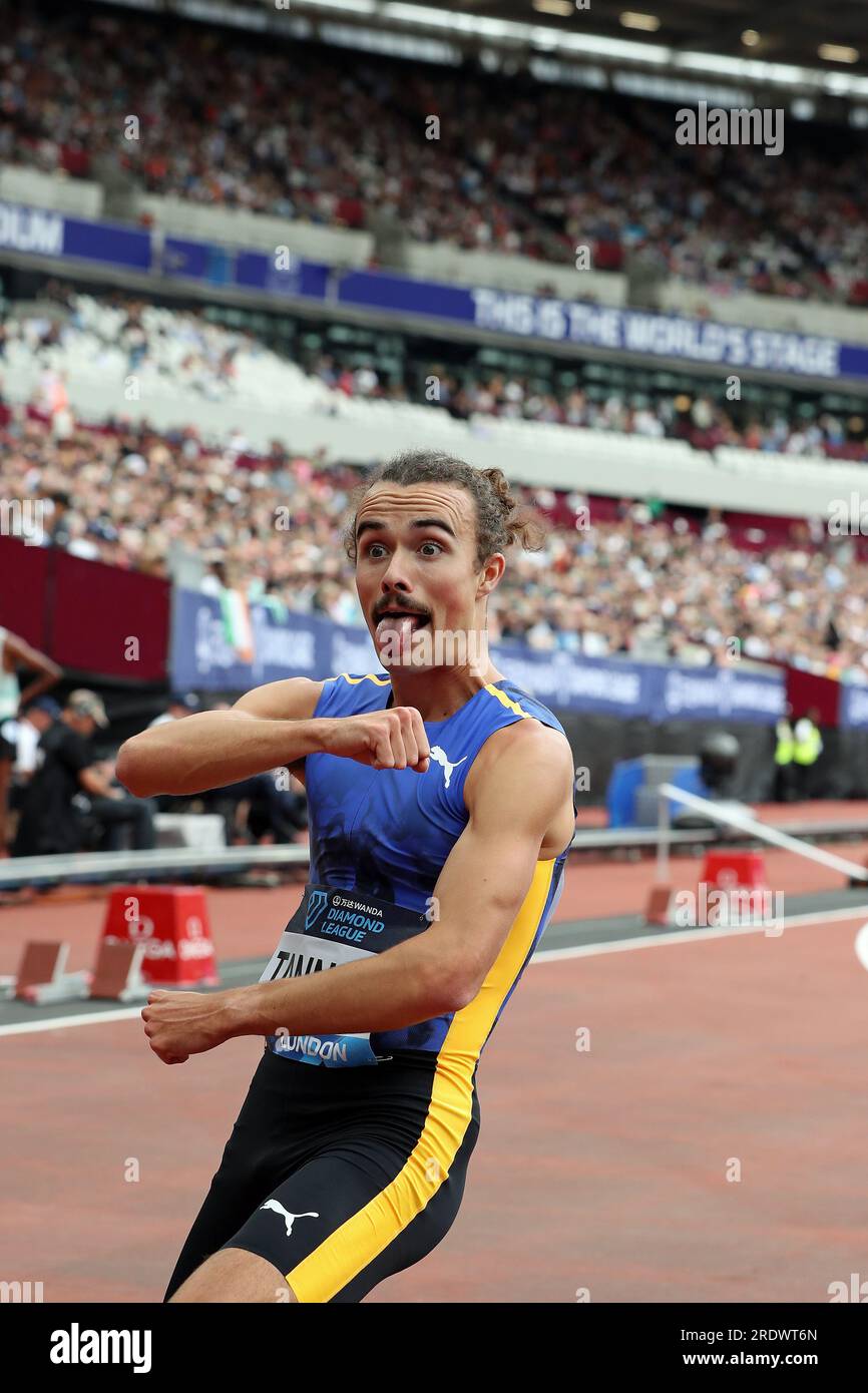 Samuel TANNER of New Zealand after the 1500m in the Wanda Diamond ...