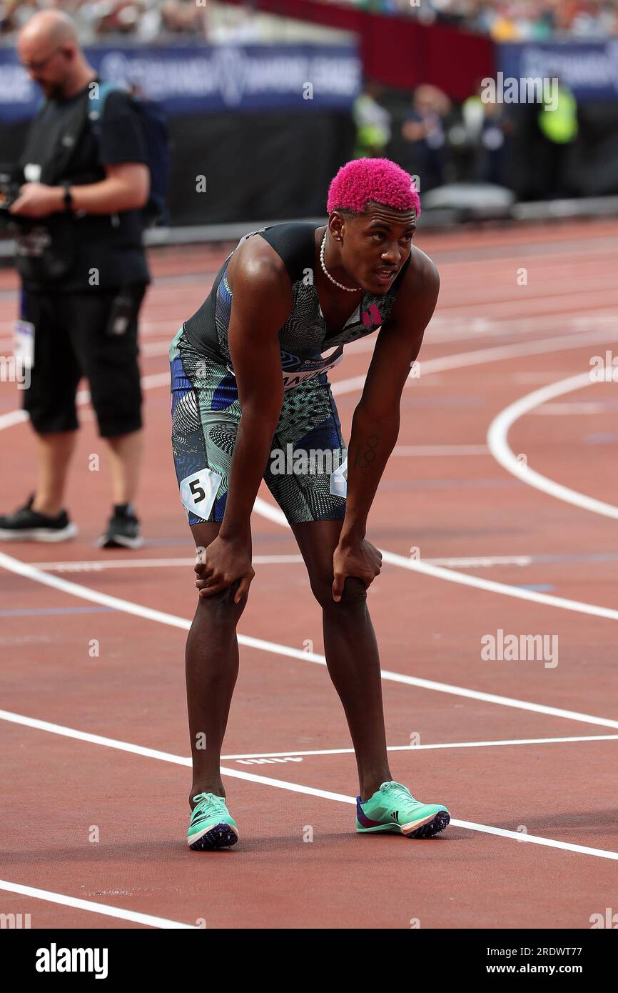 Alexander OGANDO after the 200m in the Wanda Diamond League at the ...
