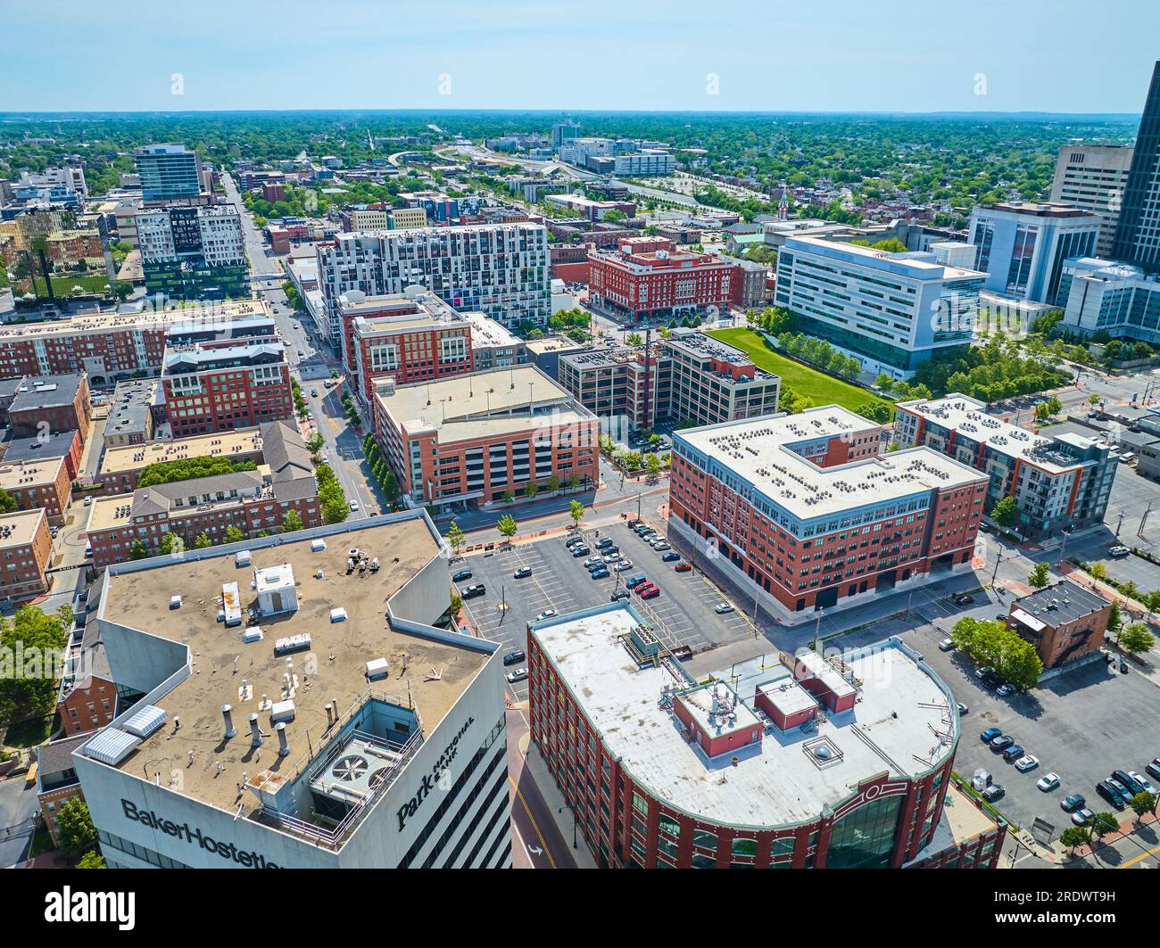Downtown Columbus Ohio industrial buildings with offices and apartments ...