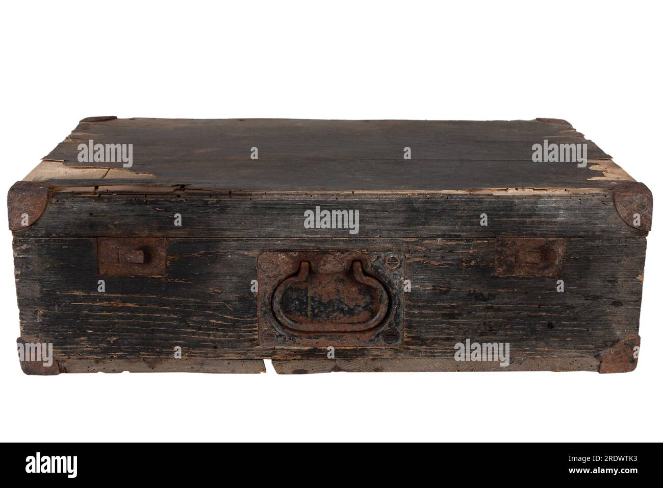 WW2 German Army ammunition wooden crate. Isolated on white background ...