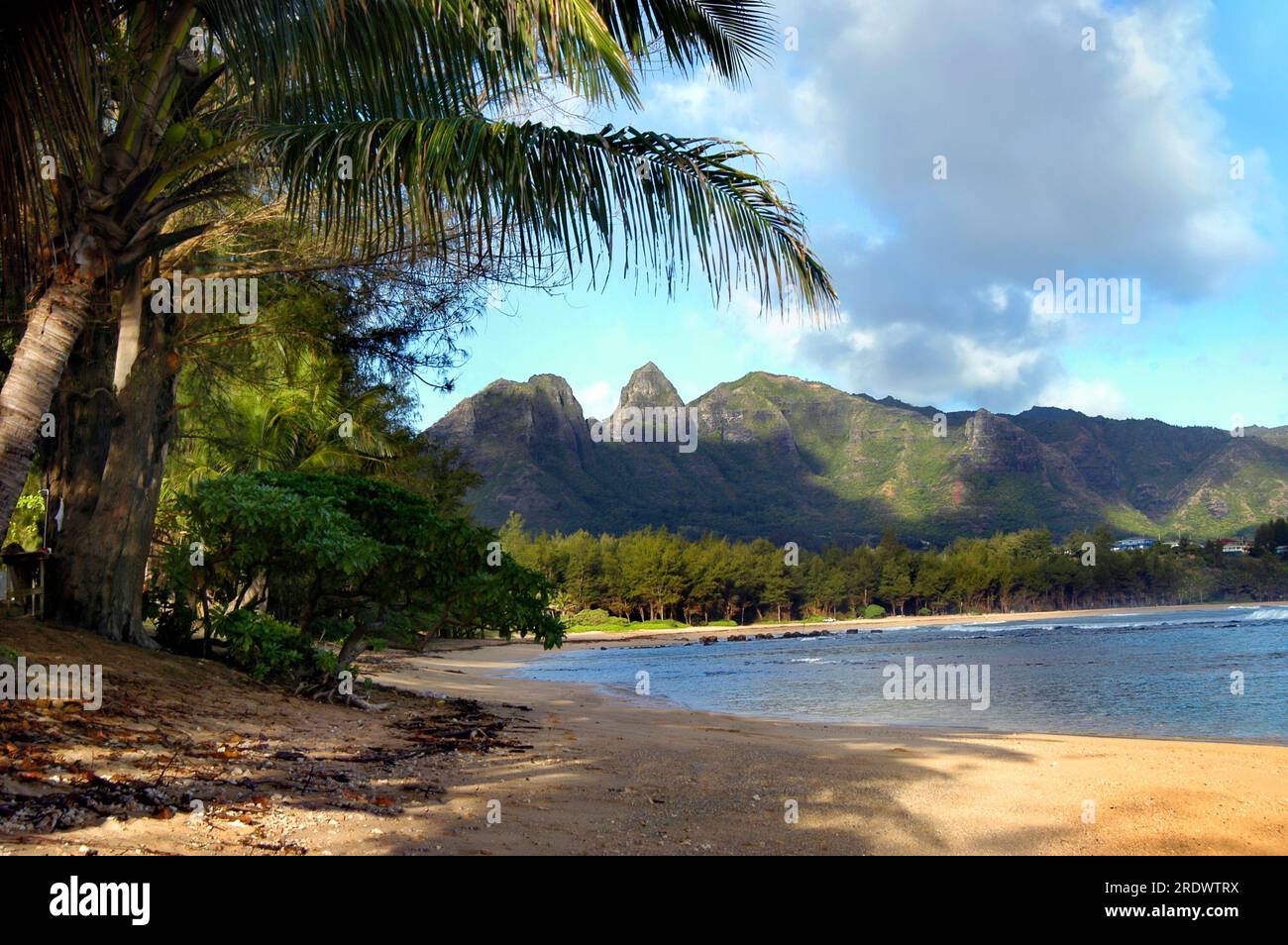 Beautiful scenery surrounds this beach on the island of Kauai, Hawaii ...