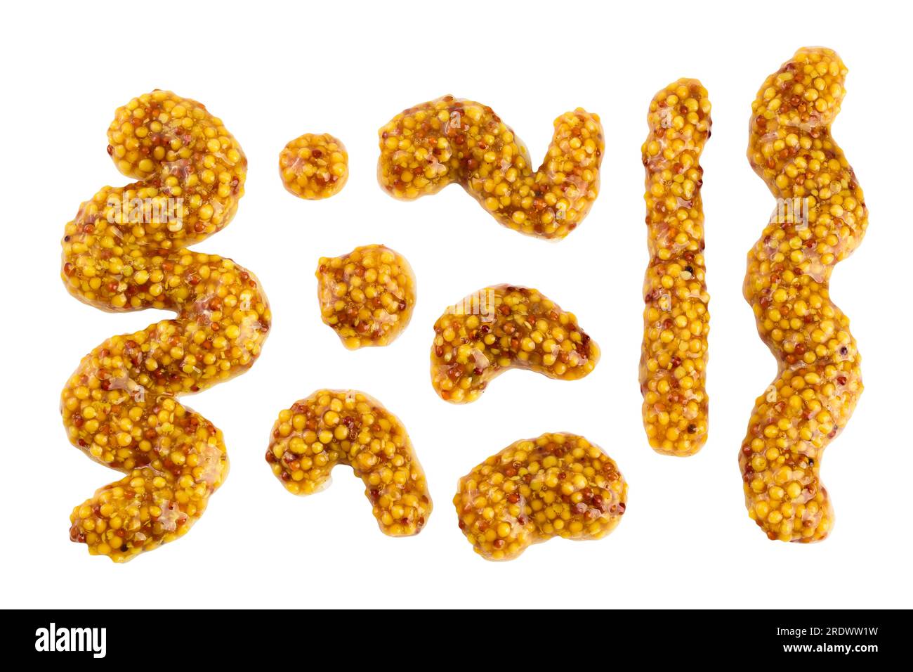 french mustard isolated on white background with full depth of field ...