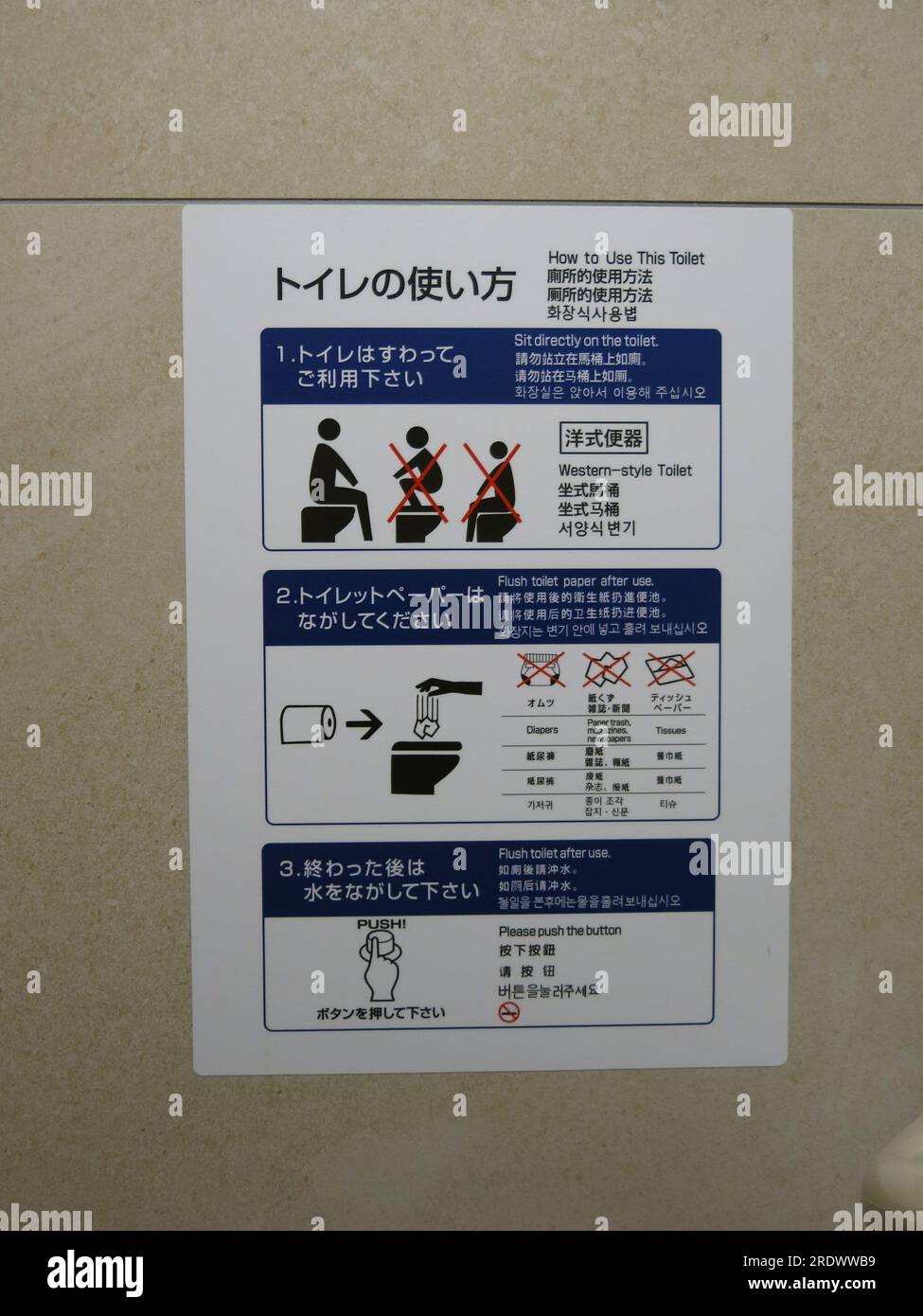 "How to use this toilet": an educational poster for foreign visitors to ...