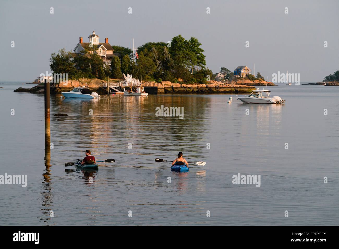Kayakers Thimble Islands Branford, Connecticut, USA Stock Photo - Alamy