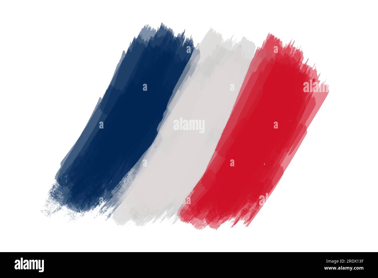 France brush strokes painted flag. Vector illustration Stock Vector Image & Art - Alamy