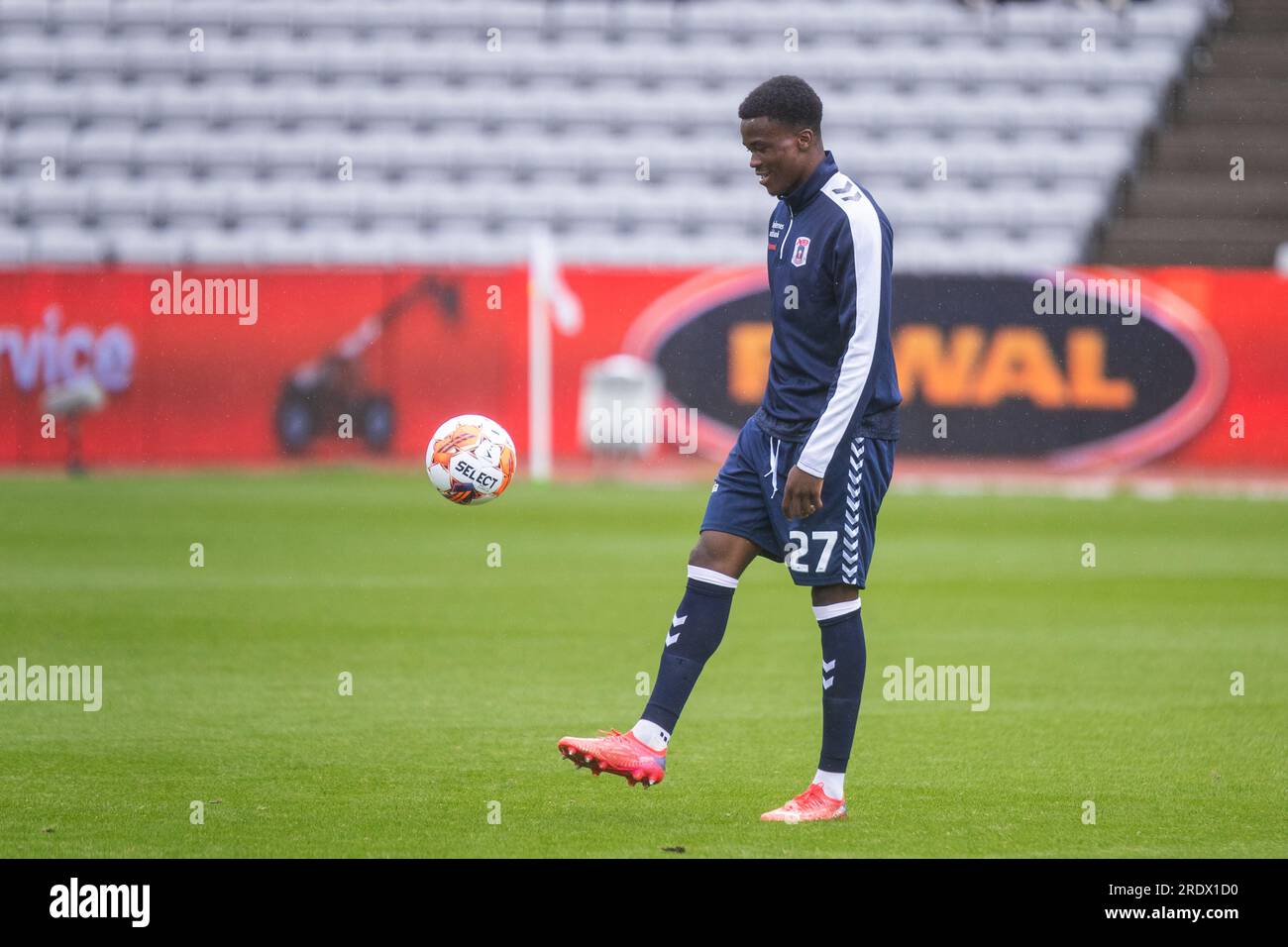 Aarhus, Denmark. 23rd July, 2023. Michael Akoto (27) of AGF seen during ...