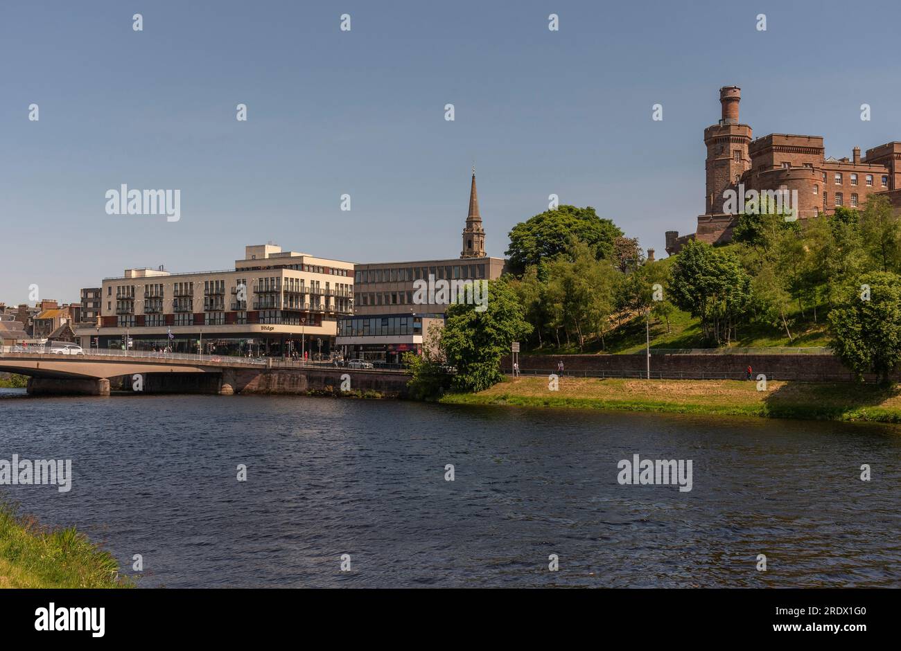 Inverness, Scotland, UK. 3 June 2023. River Ness, Ness bridge leading ...