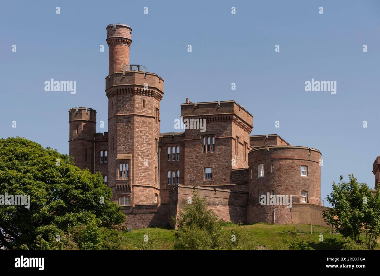 Inverness, Scotland, UK. 3 June 2023. Inverness Castle built of red ...