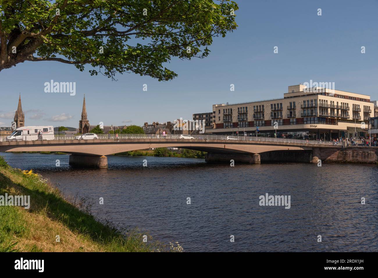 Inverness, Scotland, UK. 3 June 2023. The Ness Bridge over the Ness ...