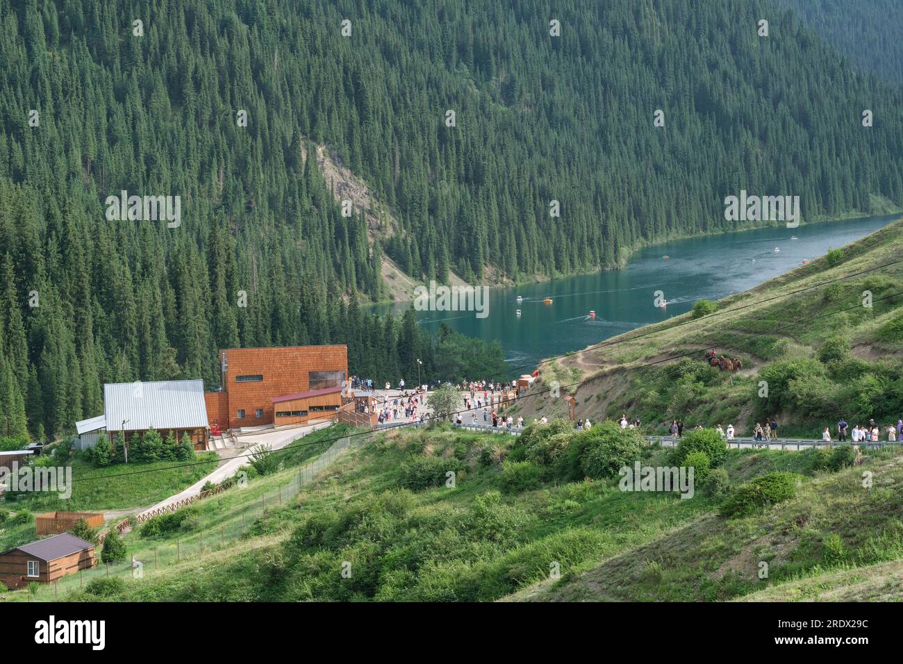 Kazakhstan, Kolsay Lakes National Park. Lower Kolsay Lake Stock Photo ...