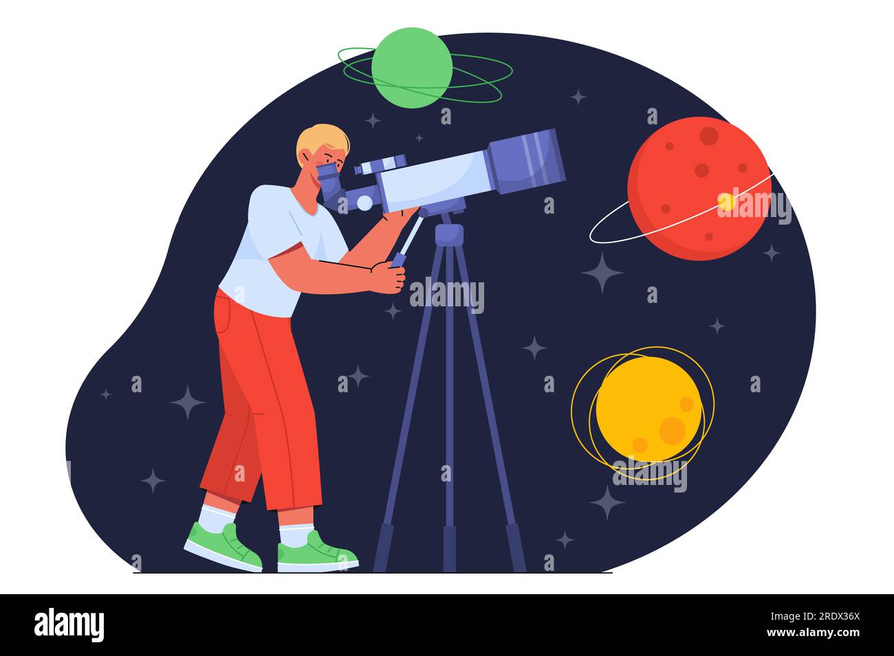 Night sky with planets Cut Out Stock Images & Pictures - Alamy