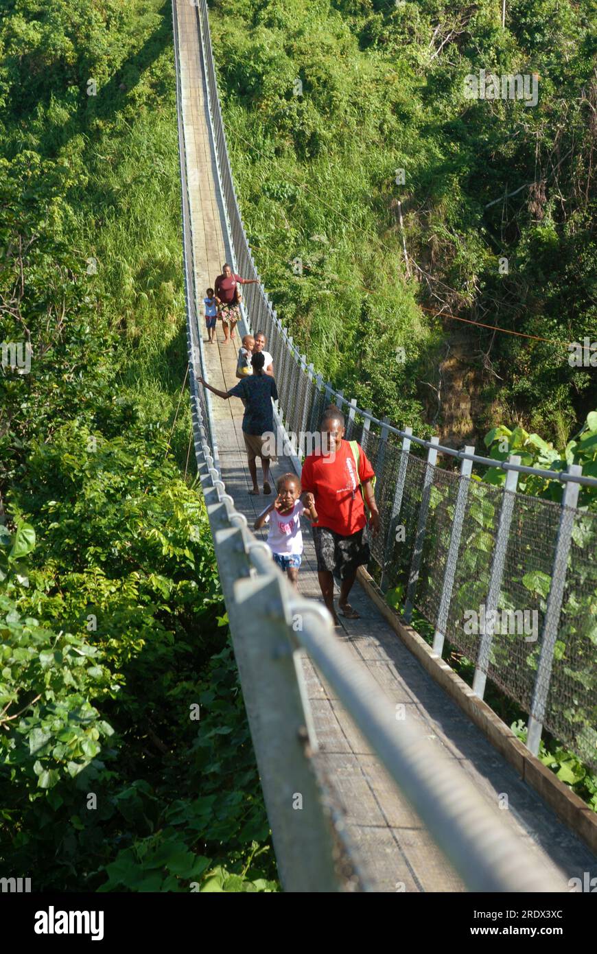 Tourists Vanuatu Sky Bridge, Devil's Point Rd, Port Vila, Vanuatu Stock ...