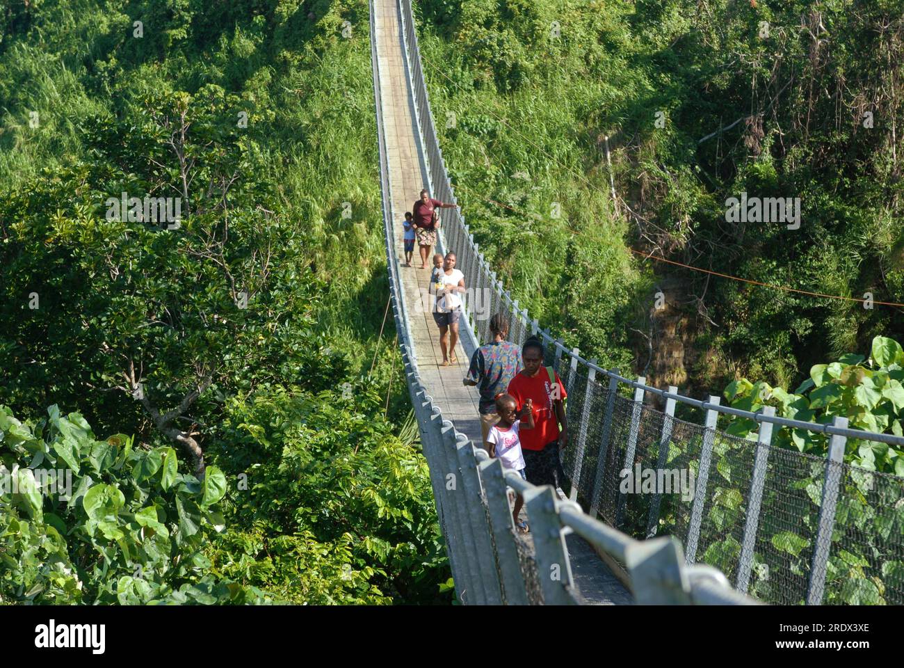Tourists Vanuatu Sky Bridge, Devil's Point Rd, Port Vila, Vanuatu Stock ...