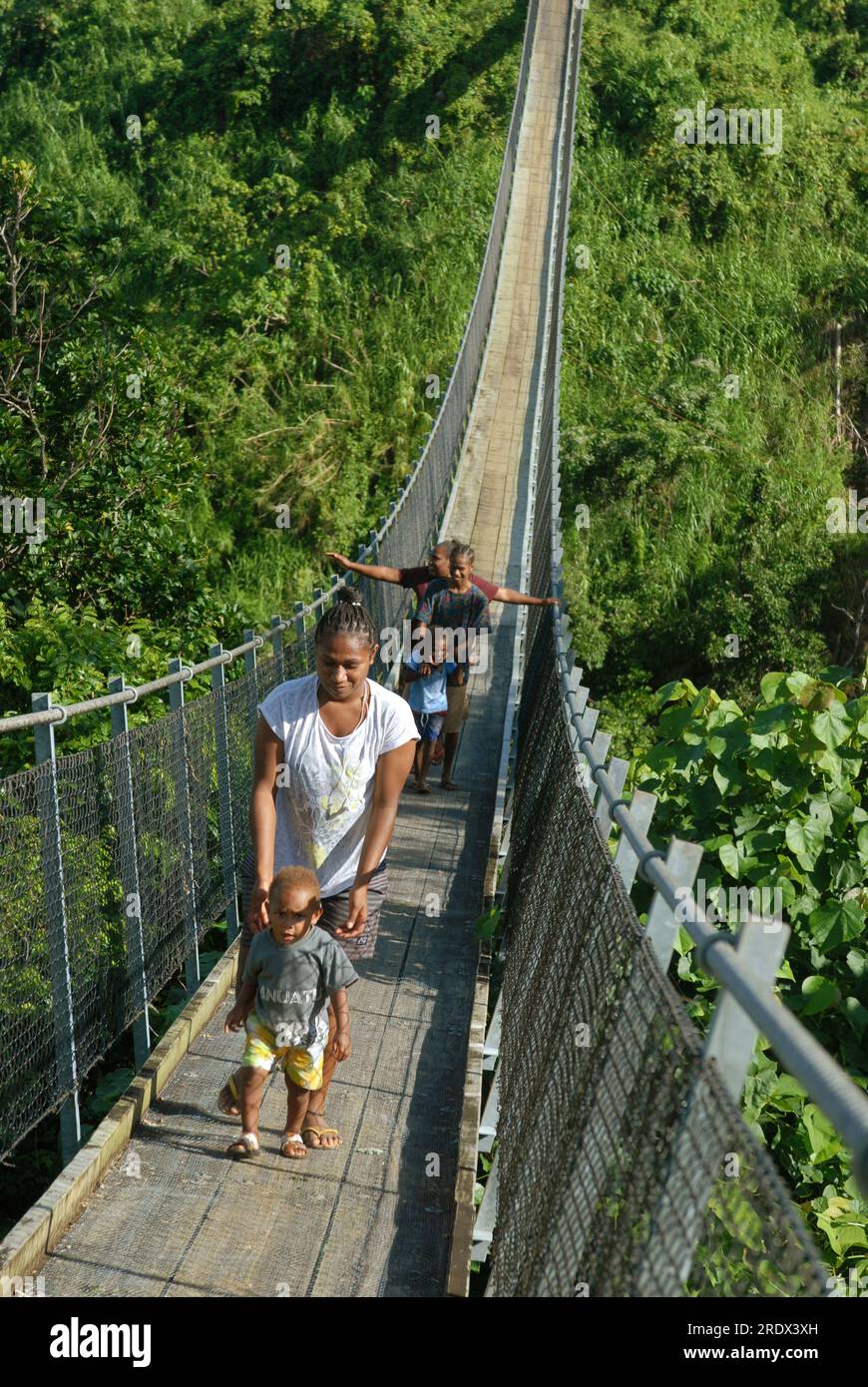 Tourists Vanuatu Sky Bridge, Devil's Point Rd, Port Vila, Vanuatu Stock ...