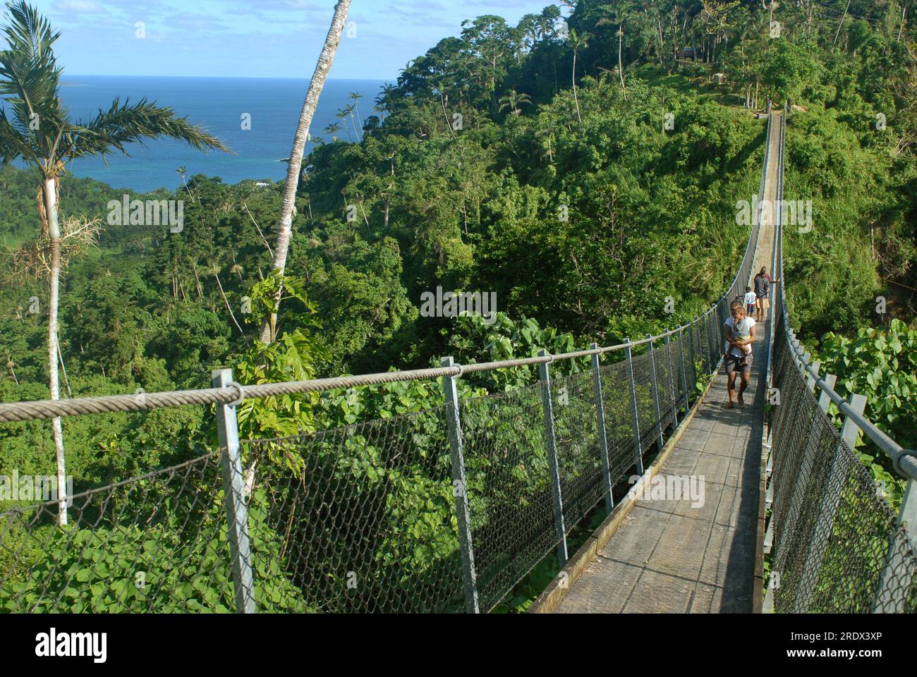 Tourists Vanuatu Sky Bridge, Devil's Point Rd, Port Vila, Vanuatu Stock ...
