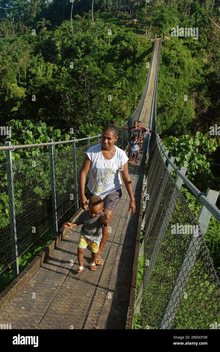 Tourists Vanuatu Sky Bridge, Devil's Point Rd, Port Vila, Vanuatu Stock ...