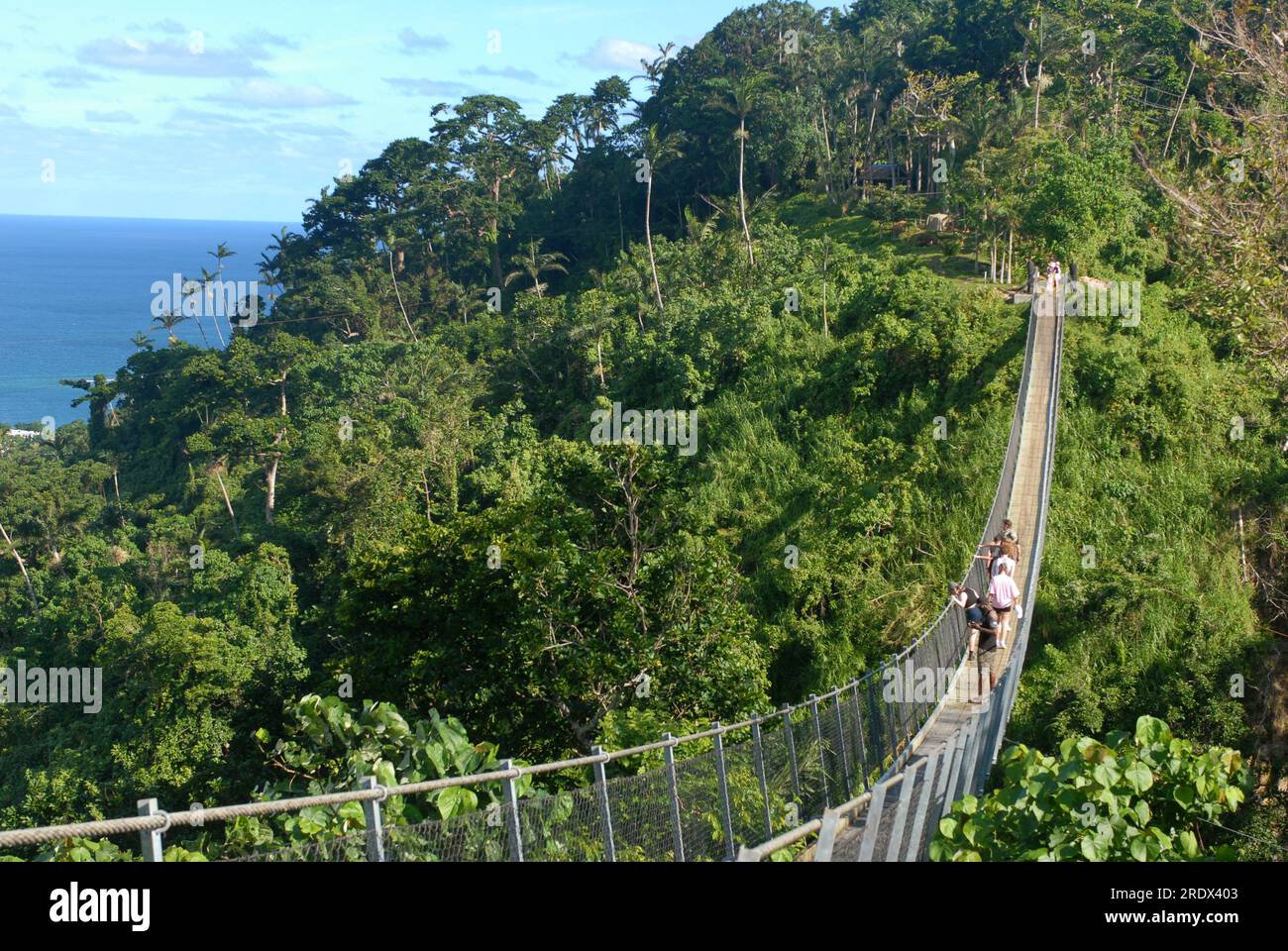 Tourists Vanuatu Sky Bridge, Devil's Point Rd, Port Vila, Vanuatu Stock ...