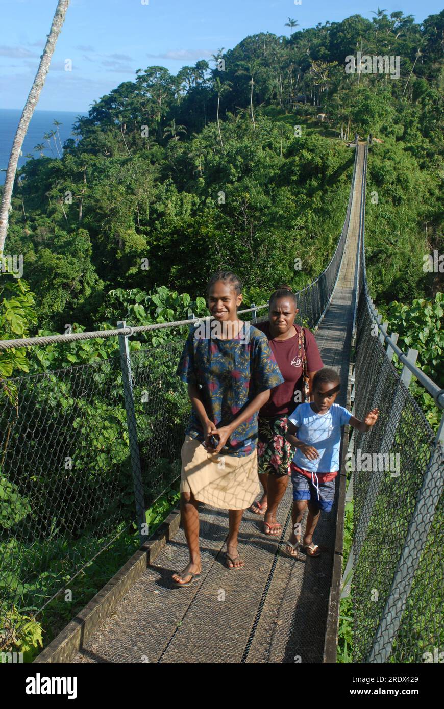 Tourists Vanuatu Sky Bridge, Devil's Point Rd, Port Vila, Vanuatu Stock ...
