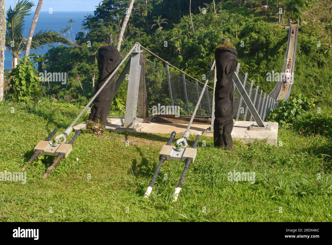 Tourists Vanuatu Sky Bridge, Devil's Point Rd, Port Vila, Vanuatu Stock ...