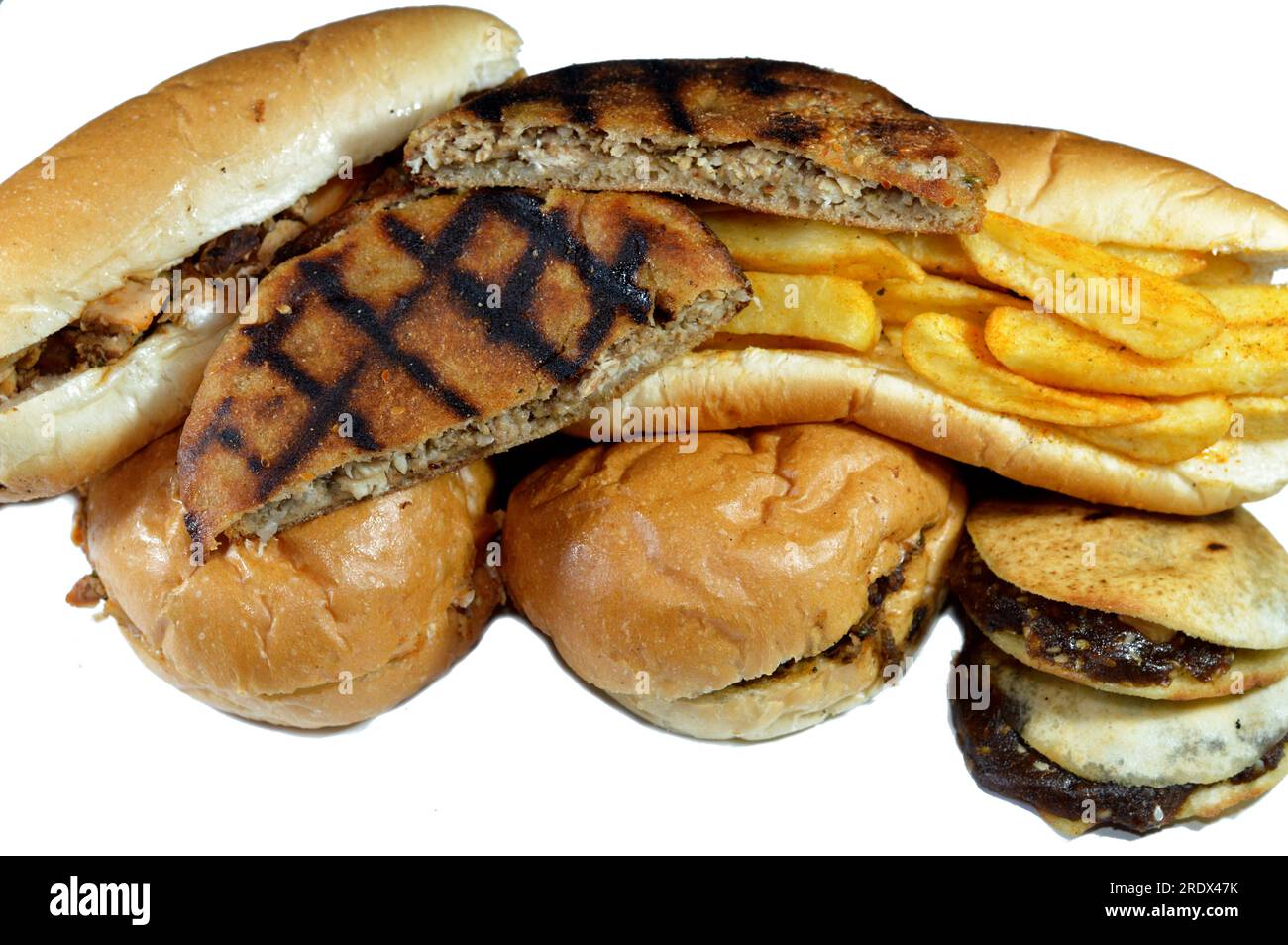 Various sandwiches, Chicken and Beef meat shawarma sandwiches ...