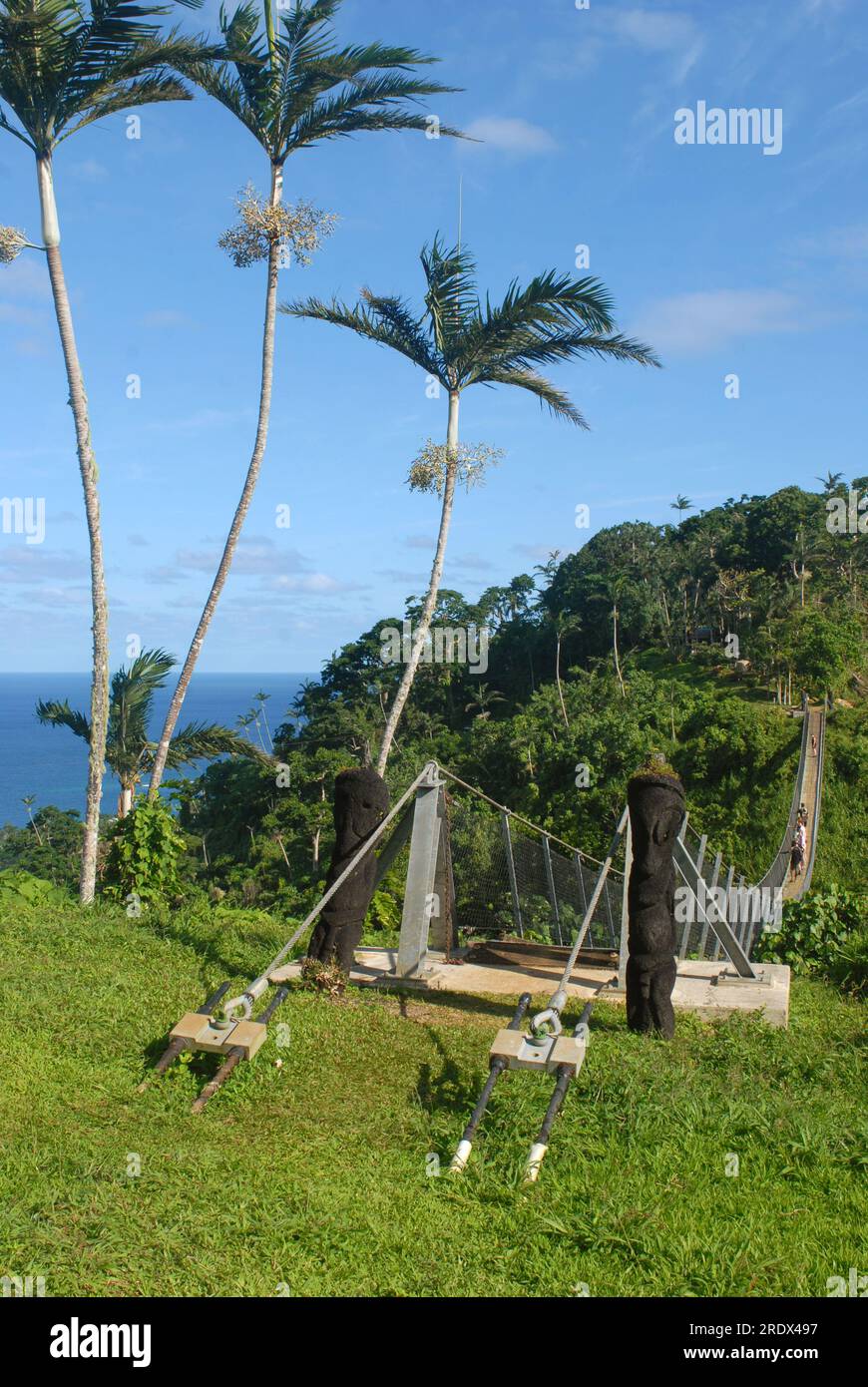 Tourists Vanuatu Sky Bridge, Devil's Point Rd, Port Vila, Vanuatu Stock ...