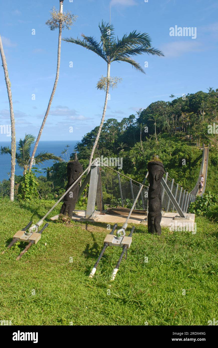Tourists Vanuatu Sky Bridge, Devil's Point Rd, Port Vila, Vanuatu Stock ...