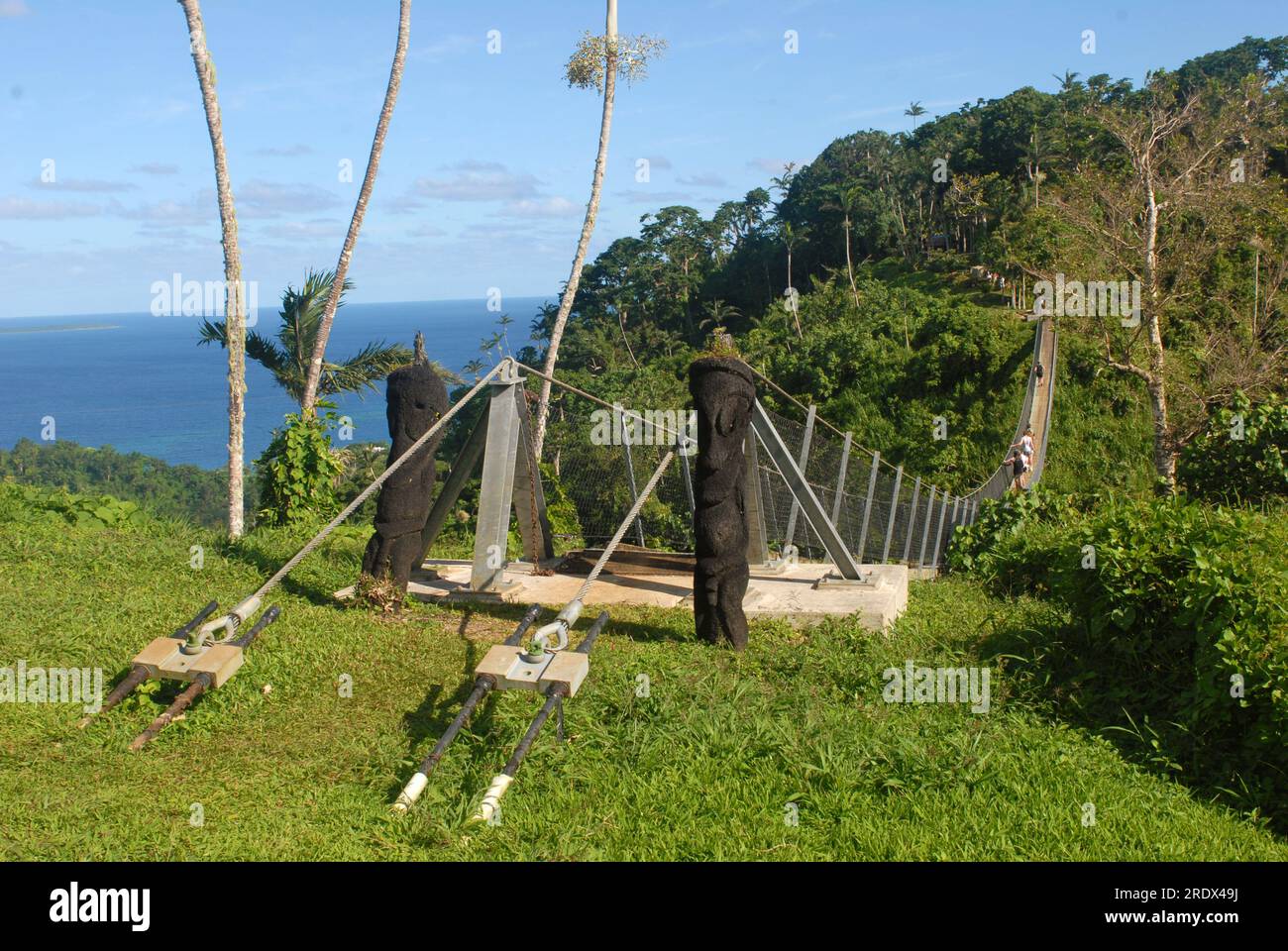 Tourists Vanuatu Sky Bridge, Devil's Point Rd, Port Vila, Vanuatu Stock ...