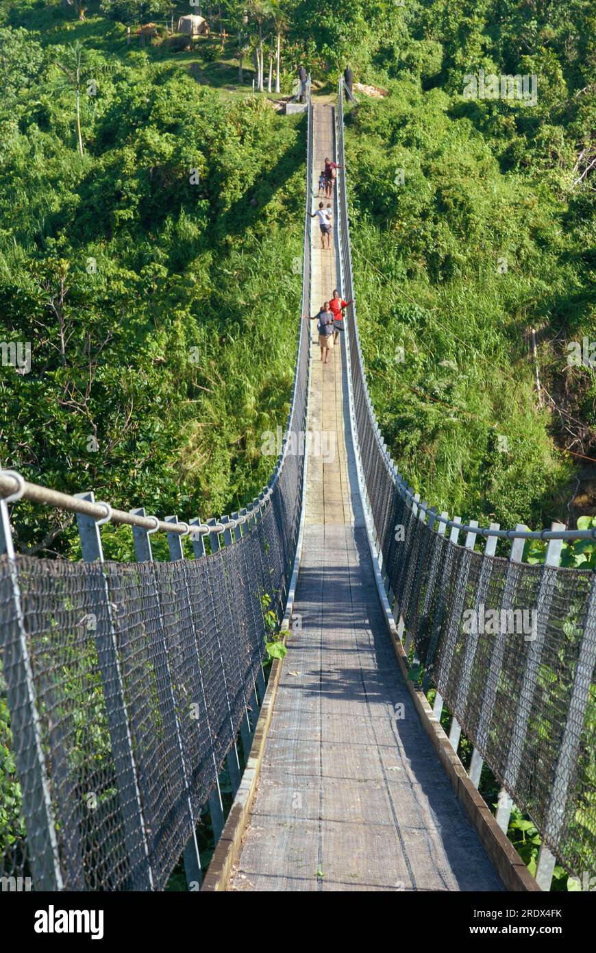 Tourists Vanuatu Sky Bridge, Devil's Point Rd, Port Vila, Vanuatu Stock ...