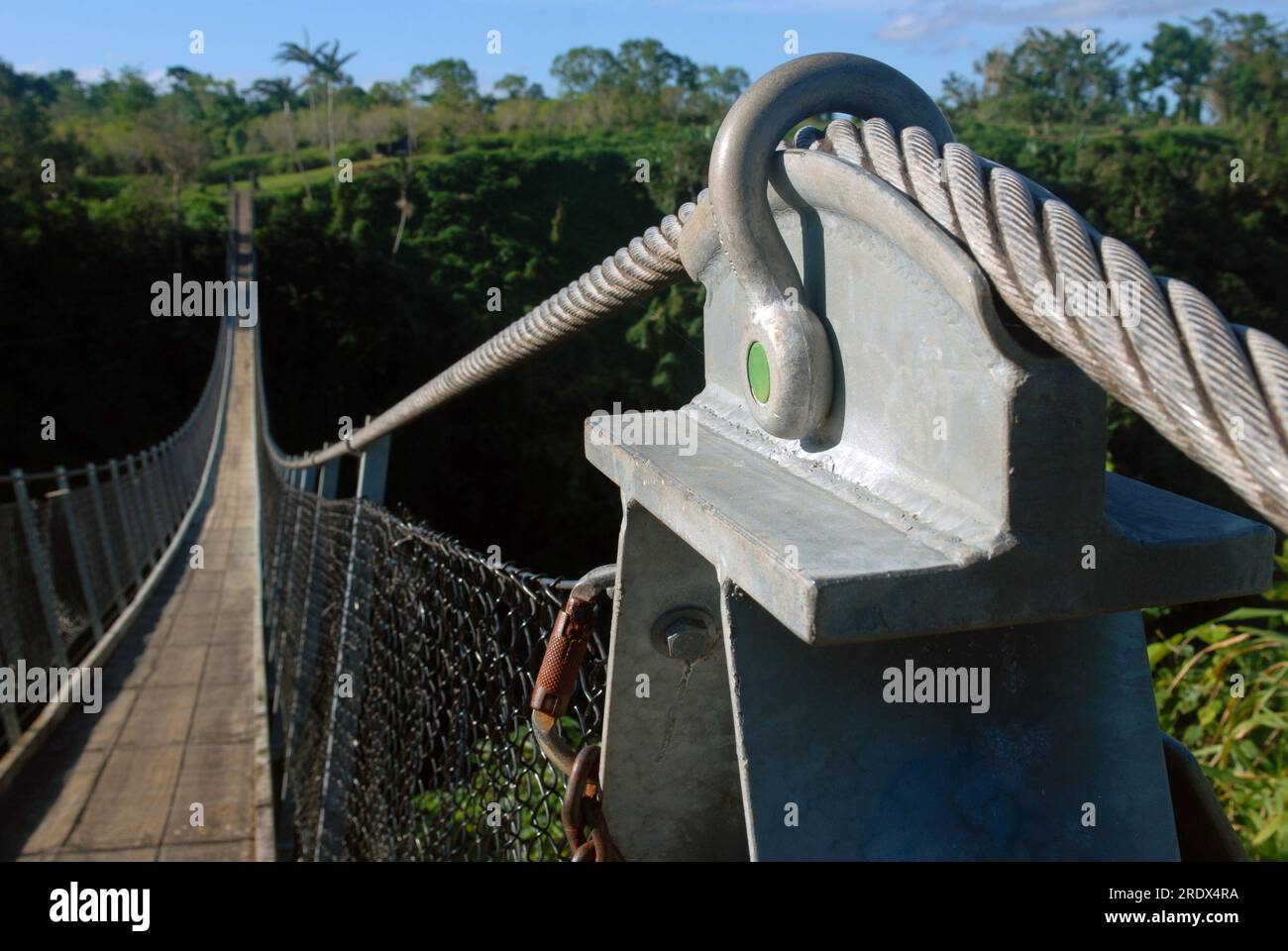 Steel cable of Vanuatu Sky Bridge, Devil's Point Rd, Port Vila, Vanuatu ...