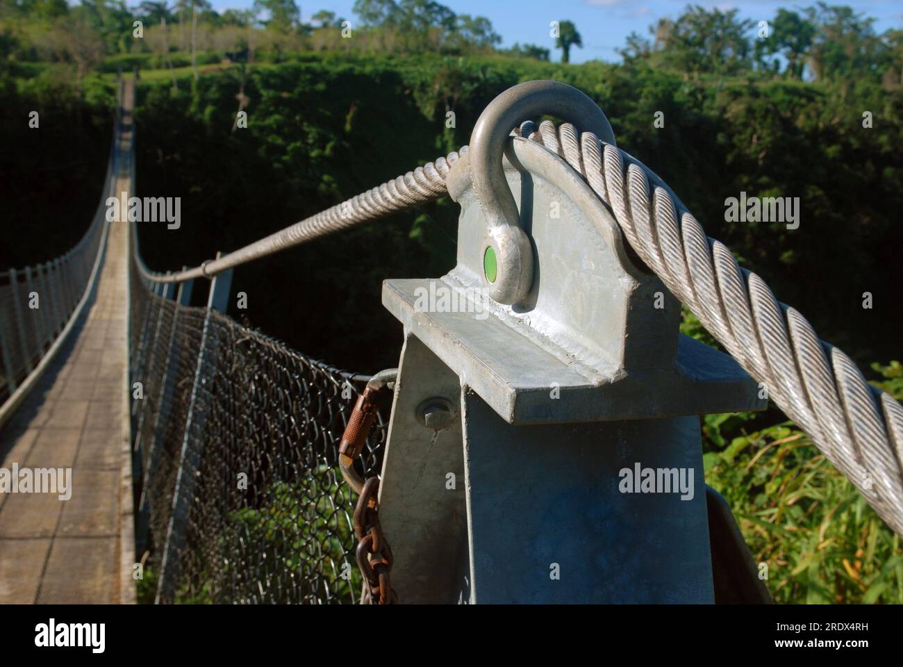 Steel cable of Vanuatu Sky Bridge, Devil's Point Rd, Port Vila, Vanuatu ...