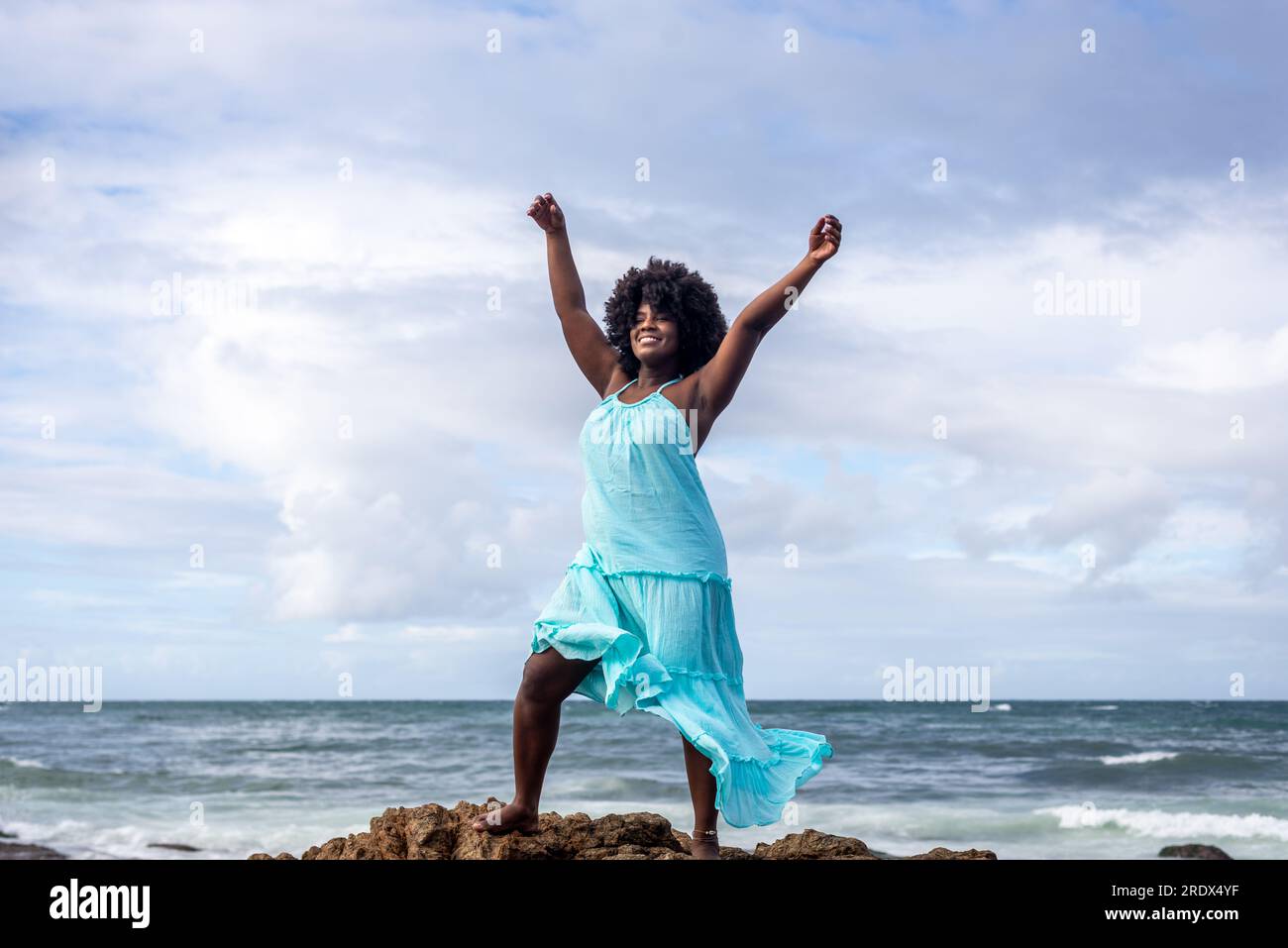 Waving both arms hi-res stock photography and images - Alamy