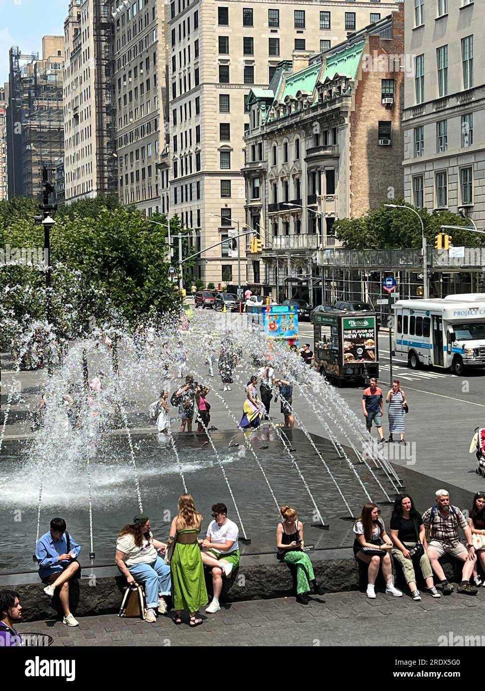 Looking North up 5th Avenue from the steps of the Metropolitan Museum ...