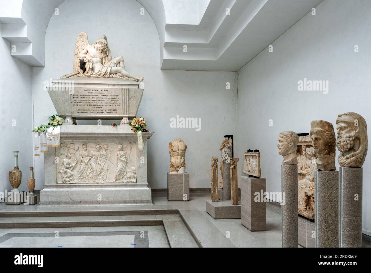 Johann Joachim Winckelmann’s cenotaph, in a classical-style temple, in ...