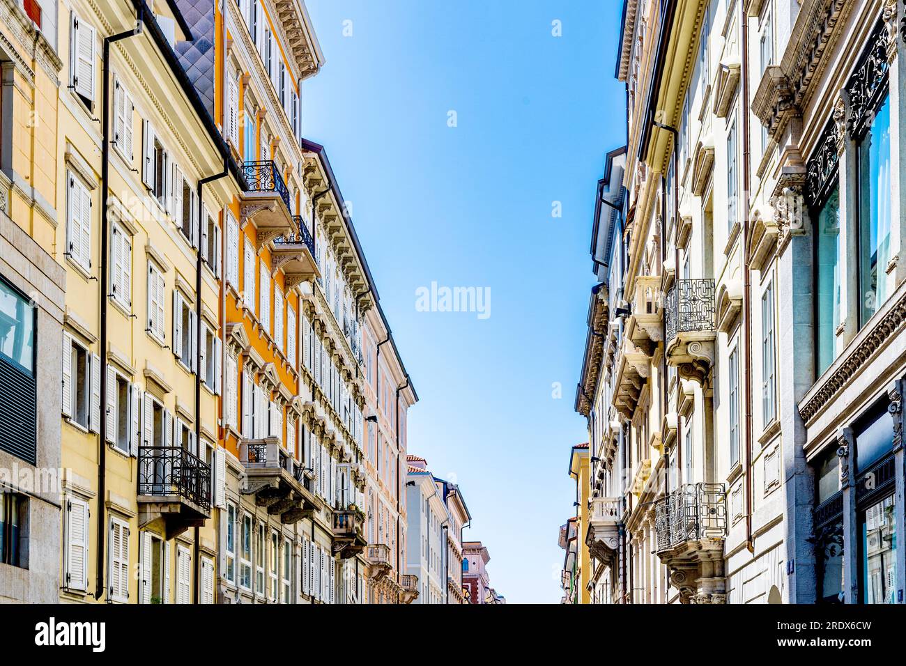 Buildings and street of Borgo Teresiano, an elegant district built in ...