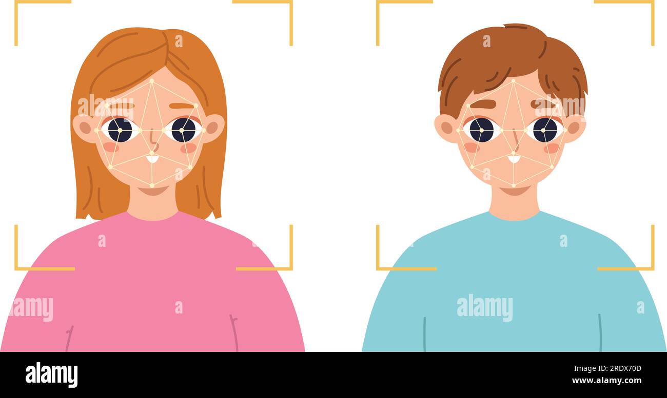 Face id concept, identification personal mobile app. Facial scan ... Face id concept, identification personal mobile app. Facial scan ...