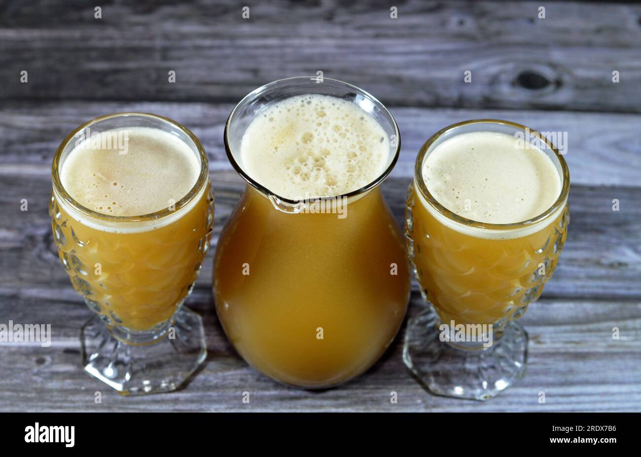 Sugarcane juice, the liquid extracted from pressed sugarcane. It is ...
