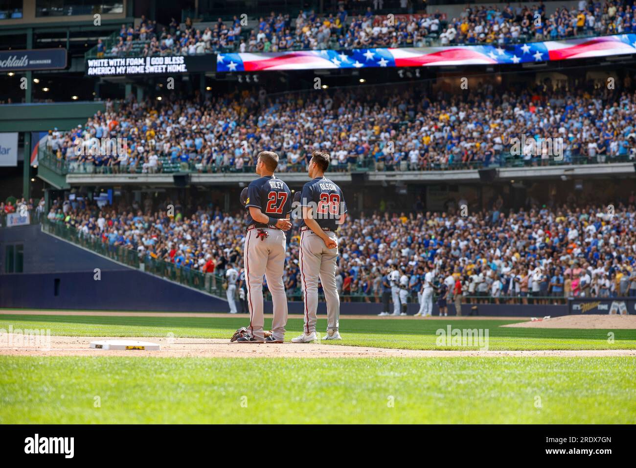 July 23, 2023: Atlanta Braves third baseman Austin Riley (27) and first ...