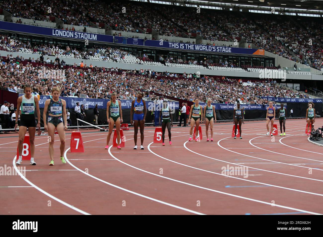 London, UK. 23rd July 23. at the Start of the Women's 800m Final at the ...