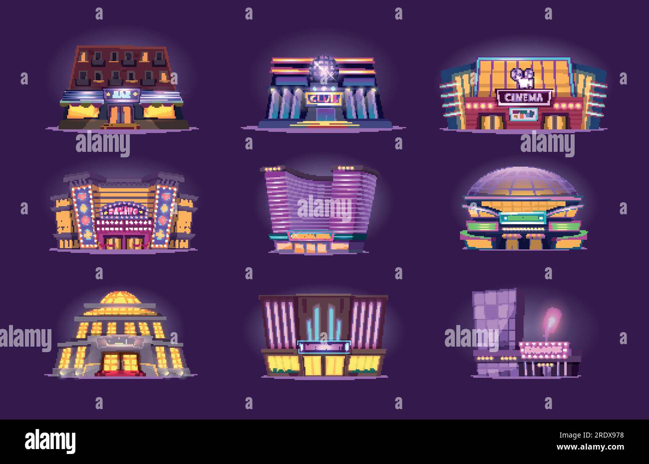 Night club exterior Stock Vector Images - Alamy