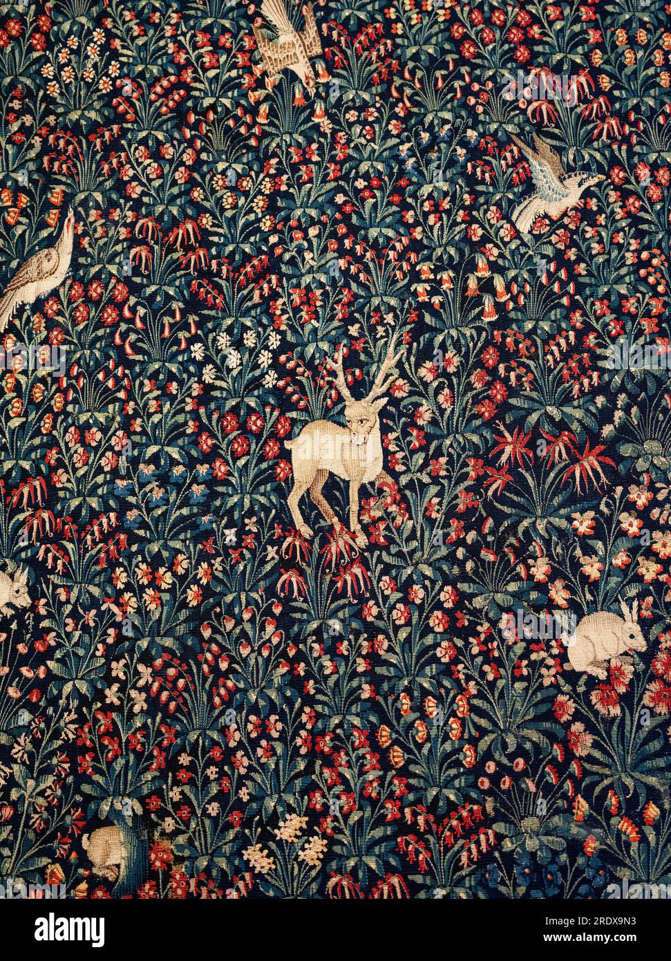 Detail of tapestry (1540-55) made for Giovio of Como, decorated with ...