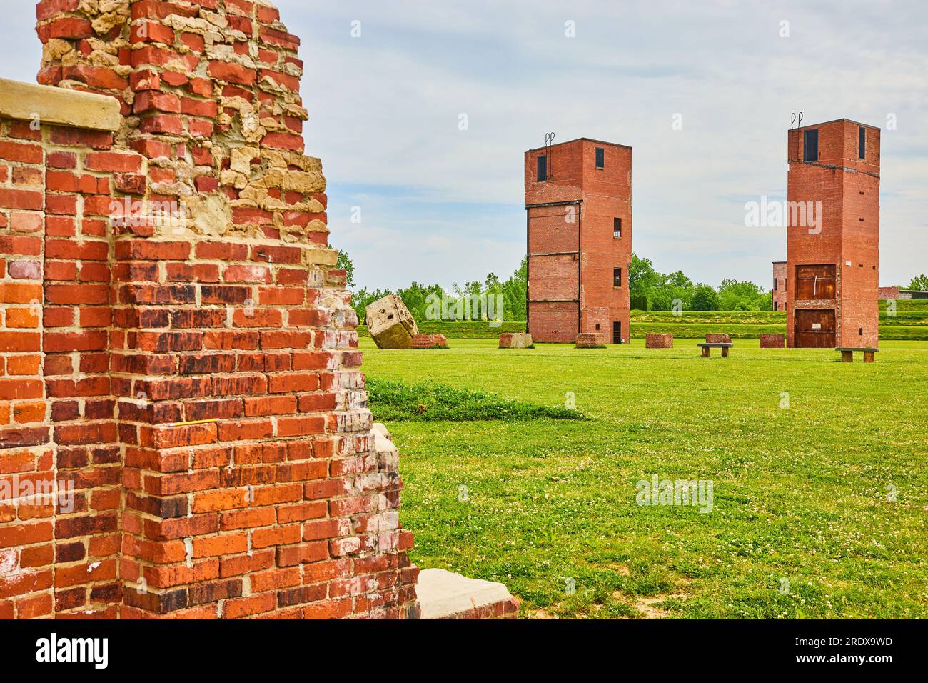 Red brick towers hi-res stock photography and images - Alamy