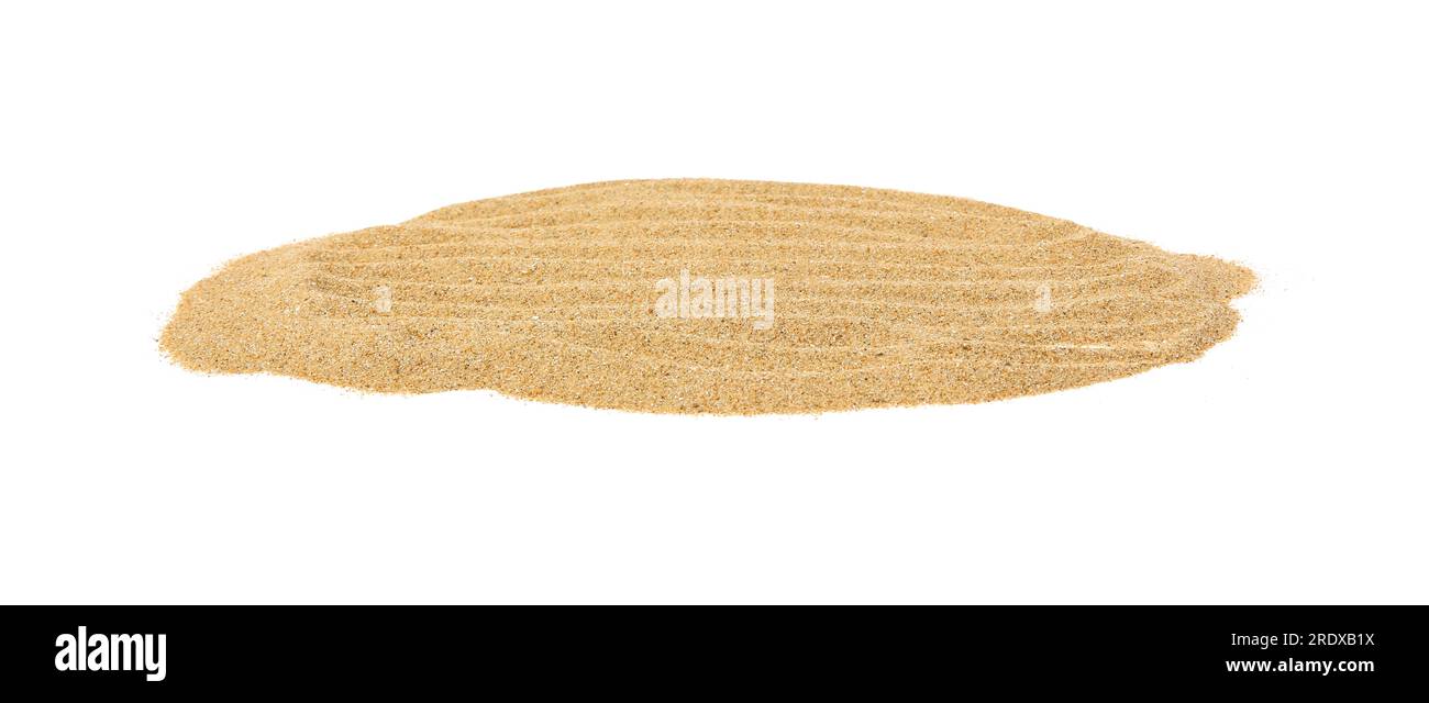 Beautiful dry beach sand isolated on white Stock Photo - Alamy