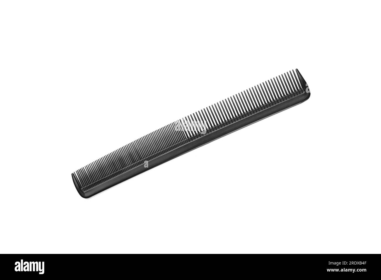 New plastic hair comb isolated on white, top view Stock Photo - Alamy