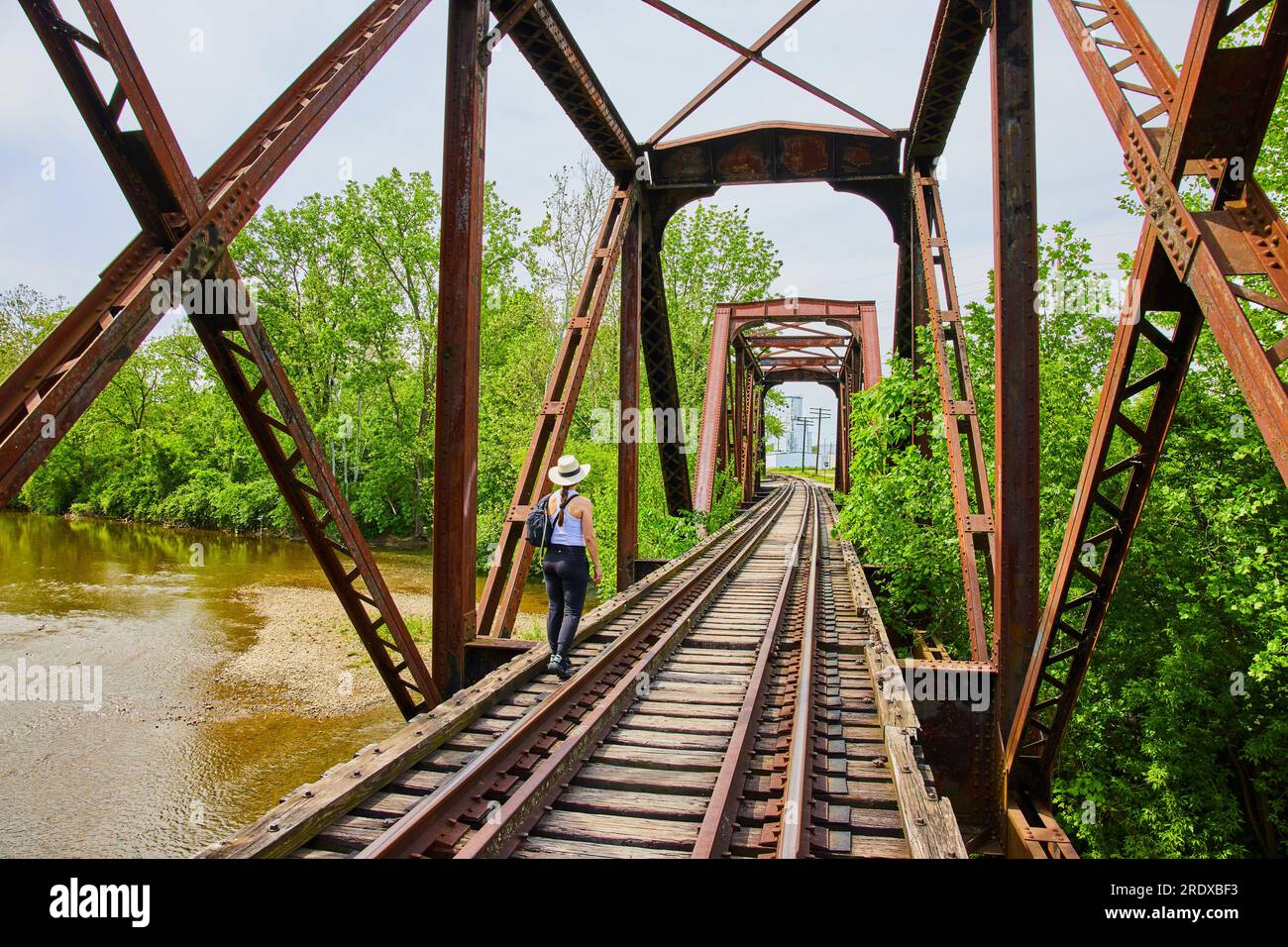 Walking across beams hi-res stock photography and images - Alamy