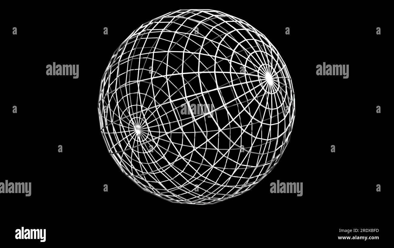 wireframe sphere. Computer generated 3d render Stock Photo - Alamy
