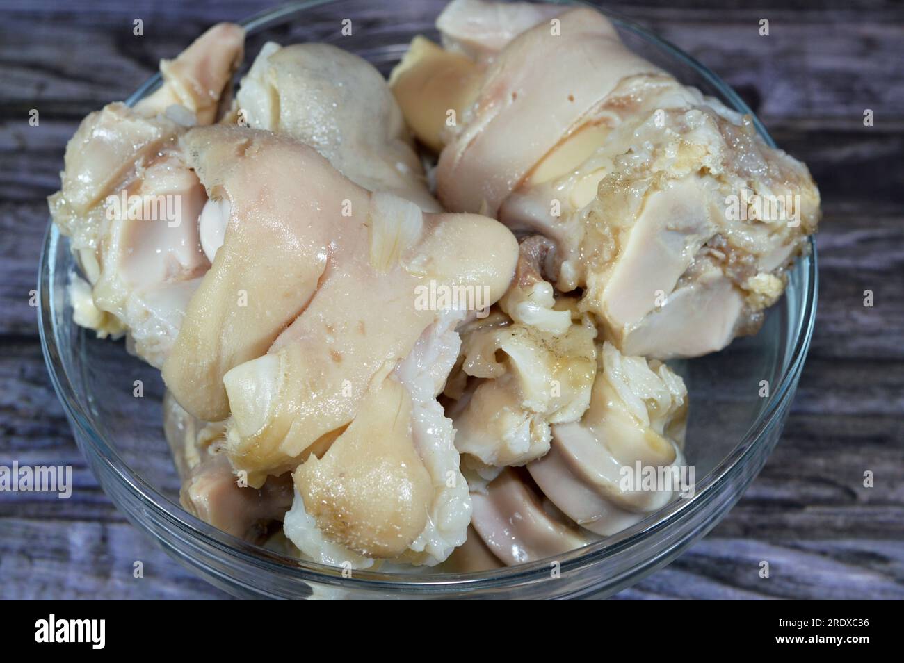 Arabic Egyptian cuisine of kawareh trotters with its traditional soup ...