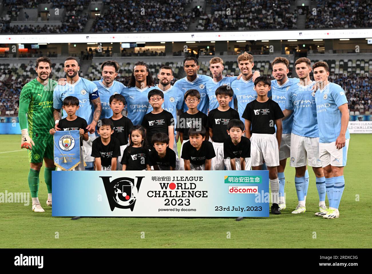 National Stadium, Tokyo, Japan. 23rd July, 2023. Manchester City team ...